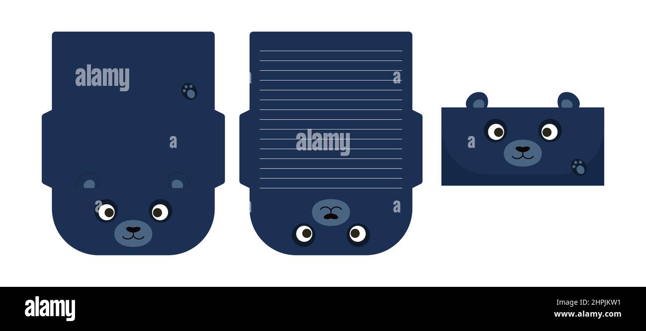 Cute lovely panther letter writing stationery paper laser cutting card ...