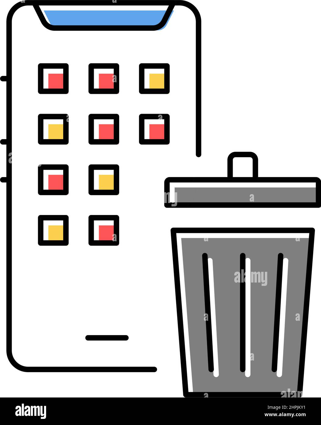 Electronic trash mobile phone Stock Vector Images - Alamy