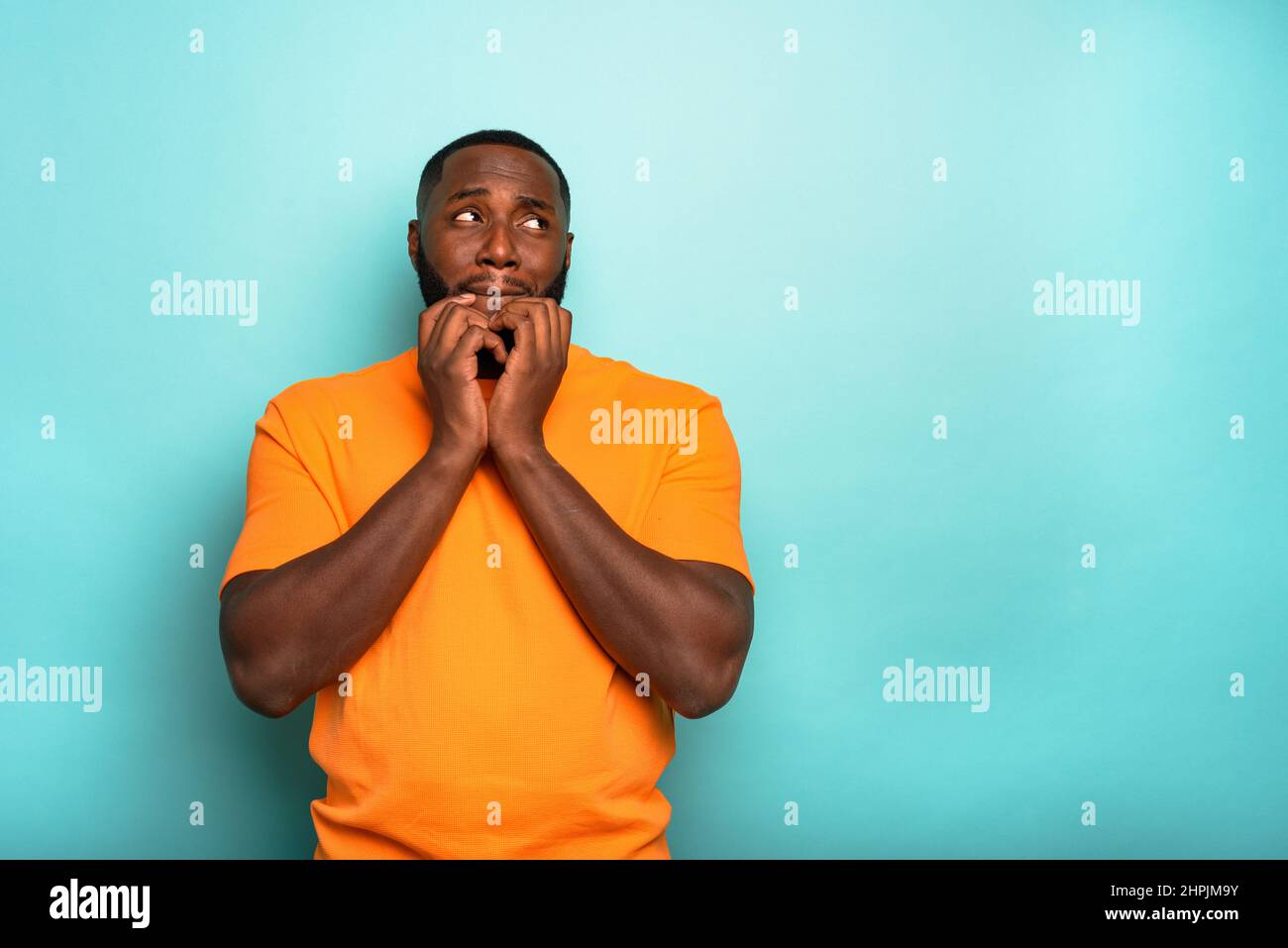 Frightened shocked man afraid something hi-res stock photography and ...