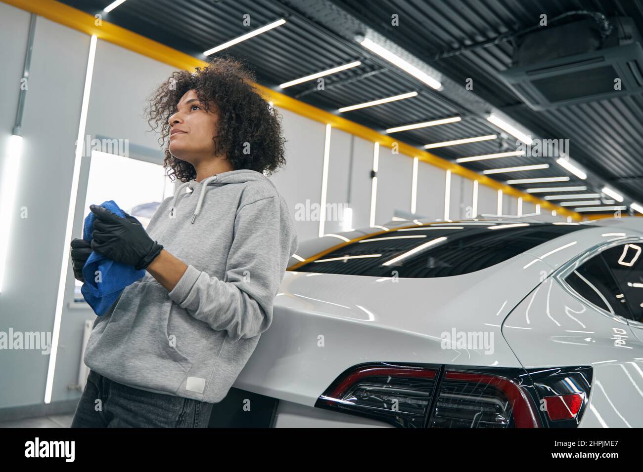 Lean into auto hi-res stock photography and images - Alamy