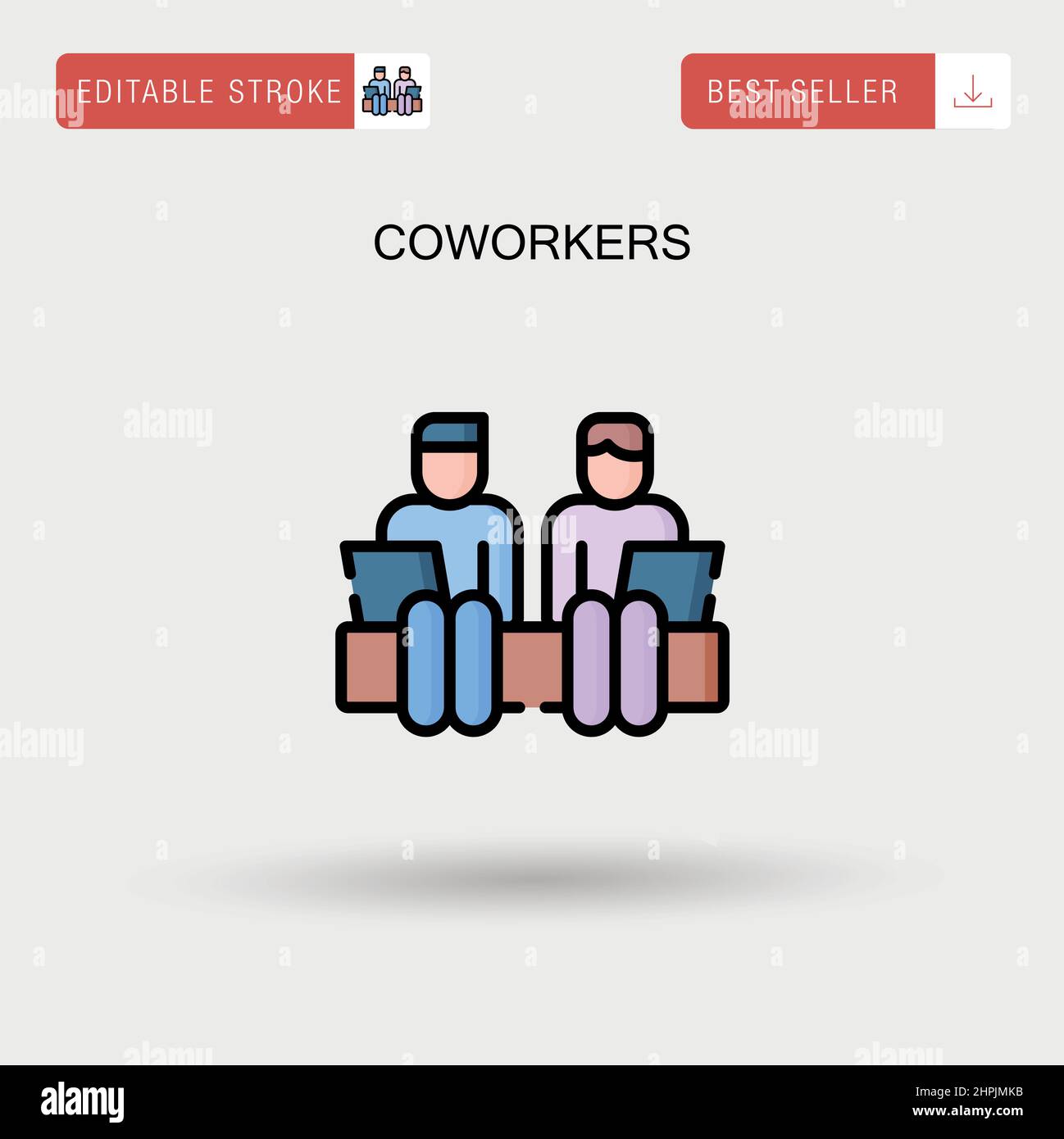 Coworkers cooperation Stock Vector Images - Alamy
