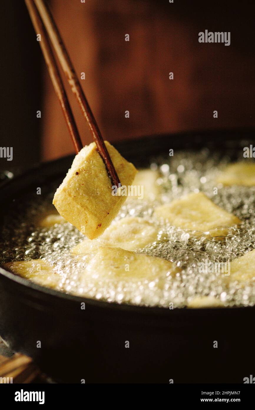Fried bean curd Stock Photo - Alamy