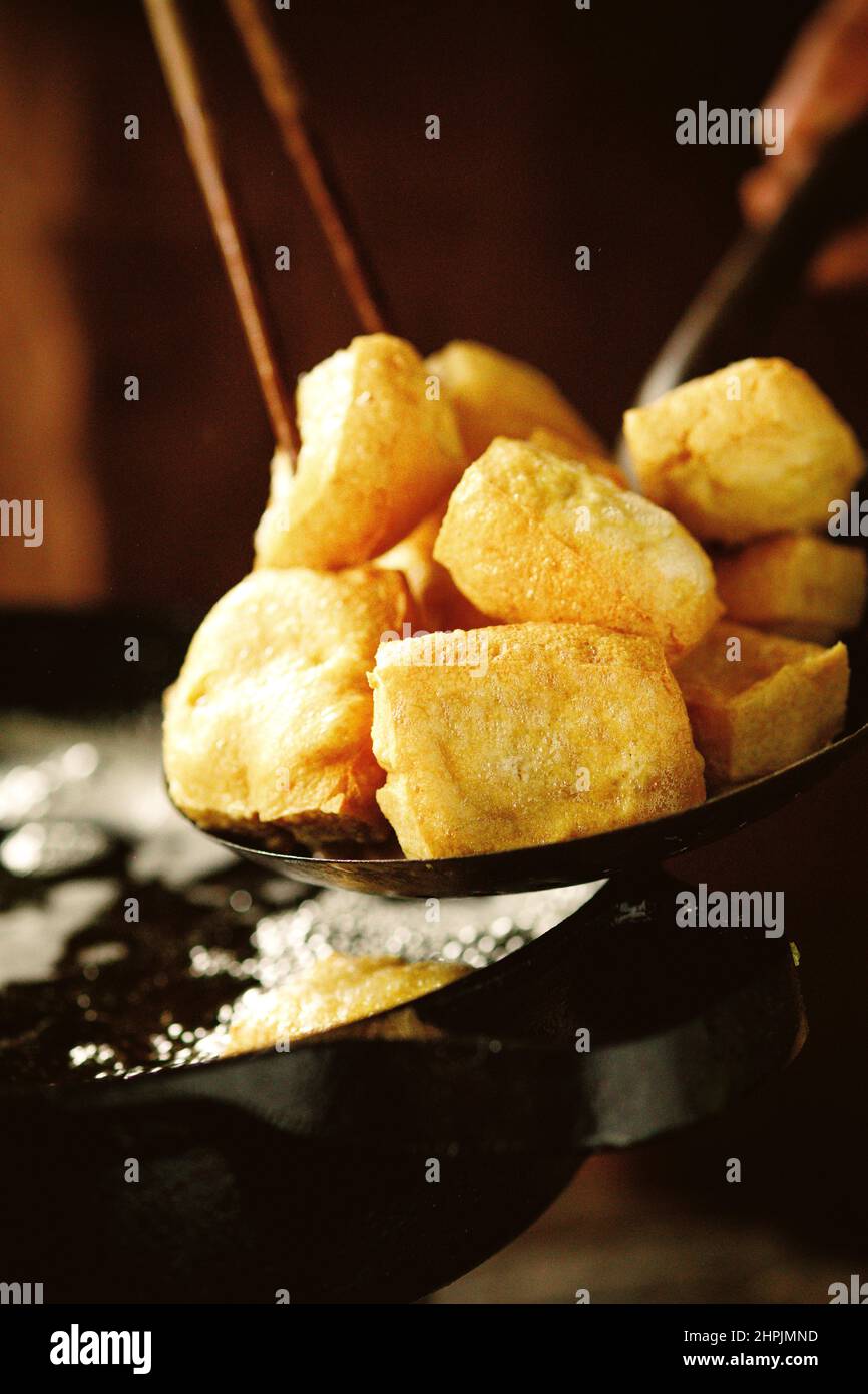 Fried bean curd Stock Photo - Alamy