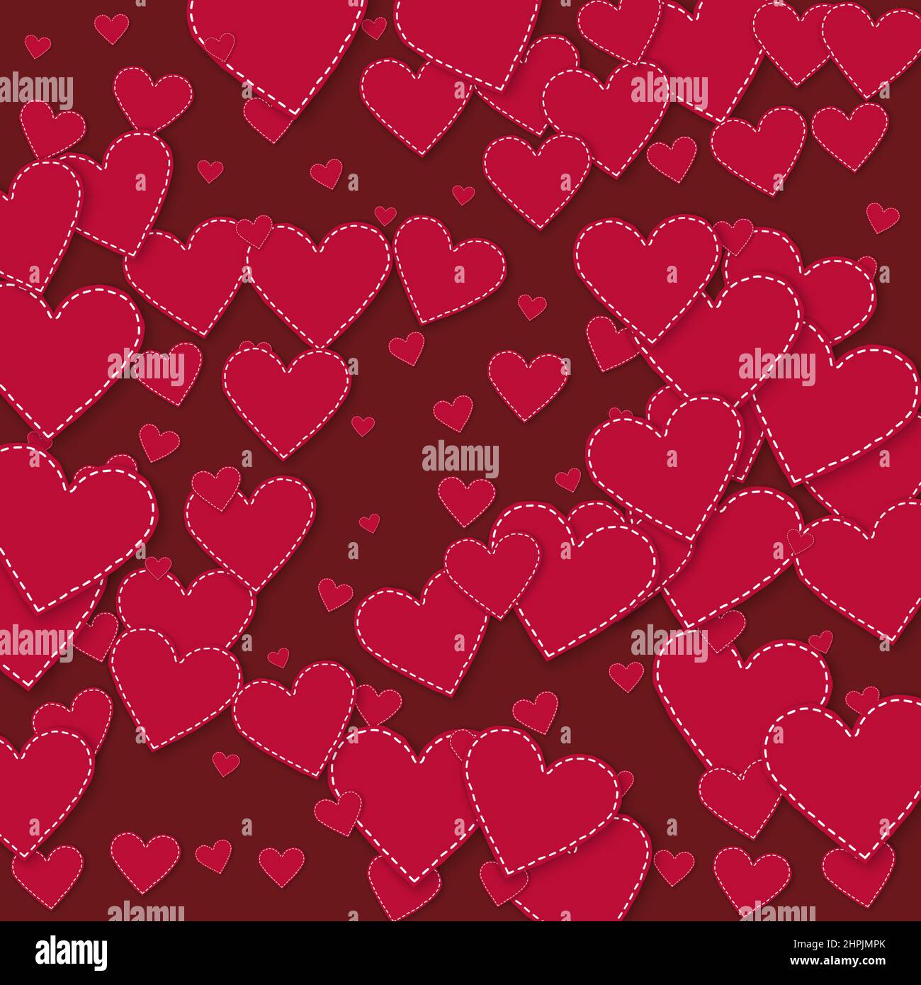 Red heart love confettis. Valentine's day pattern imaginative ...