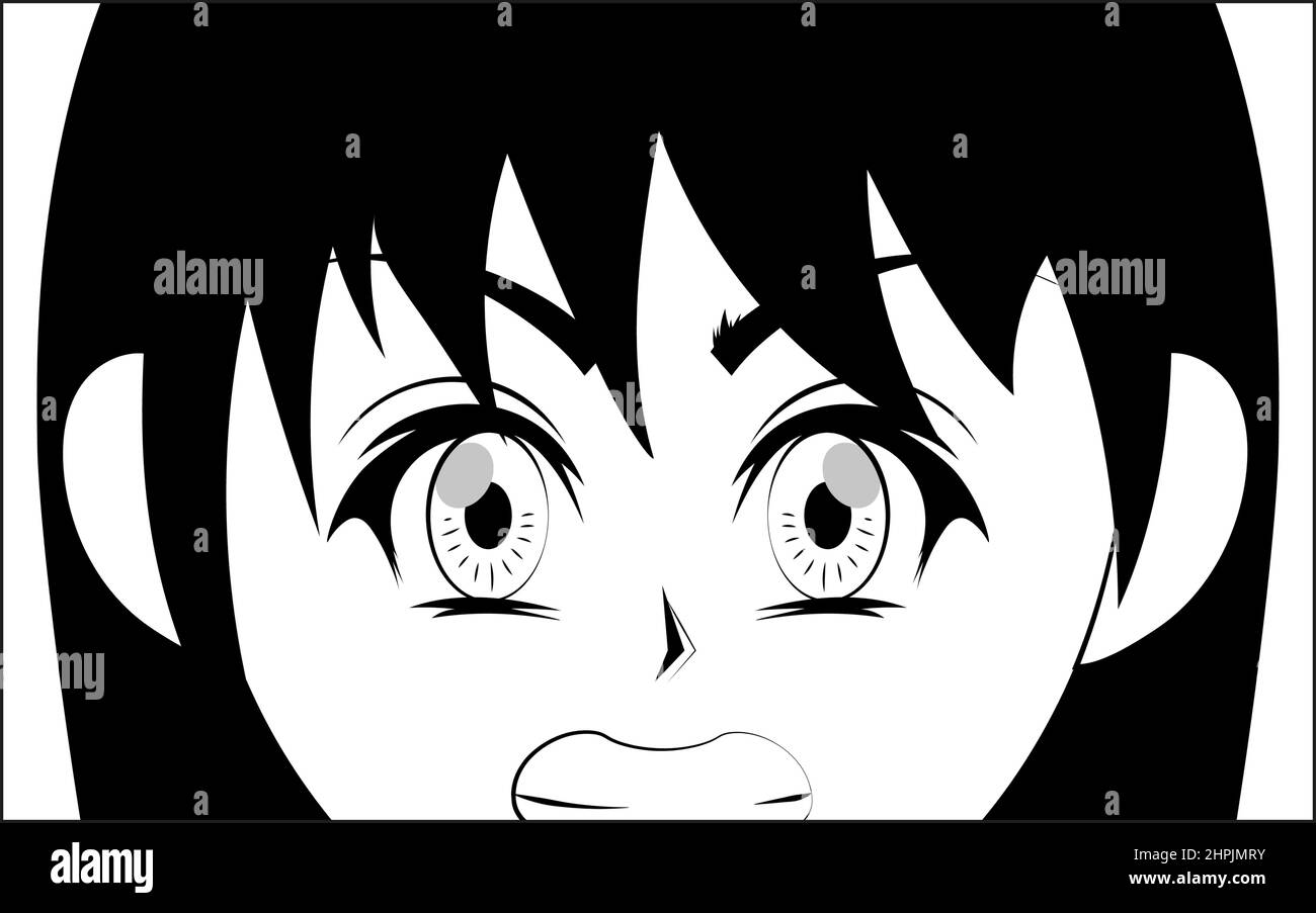 anime angry face close up Stock Vector Image & Art - Alamy