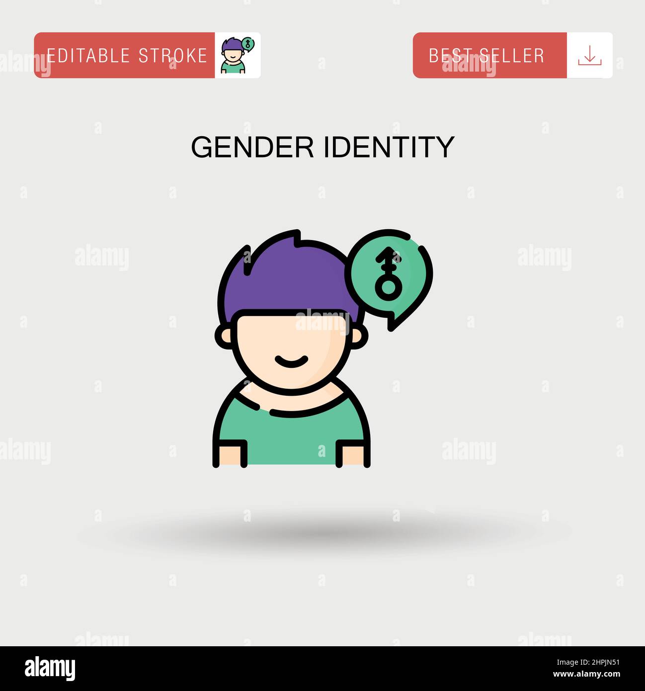 Gender identity Simple vector icon Stock Vector Image & Art - Alamy