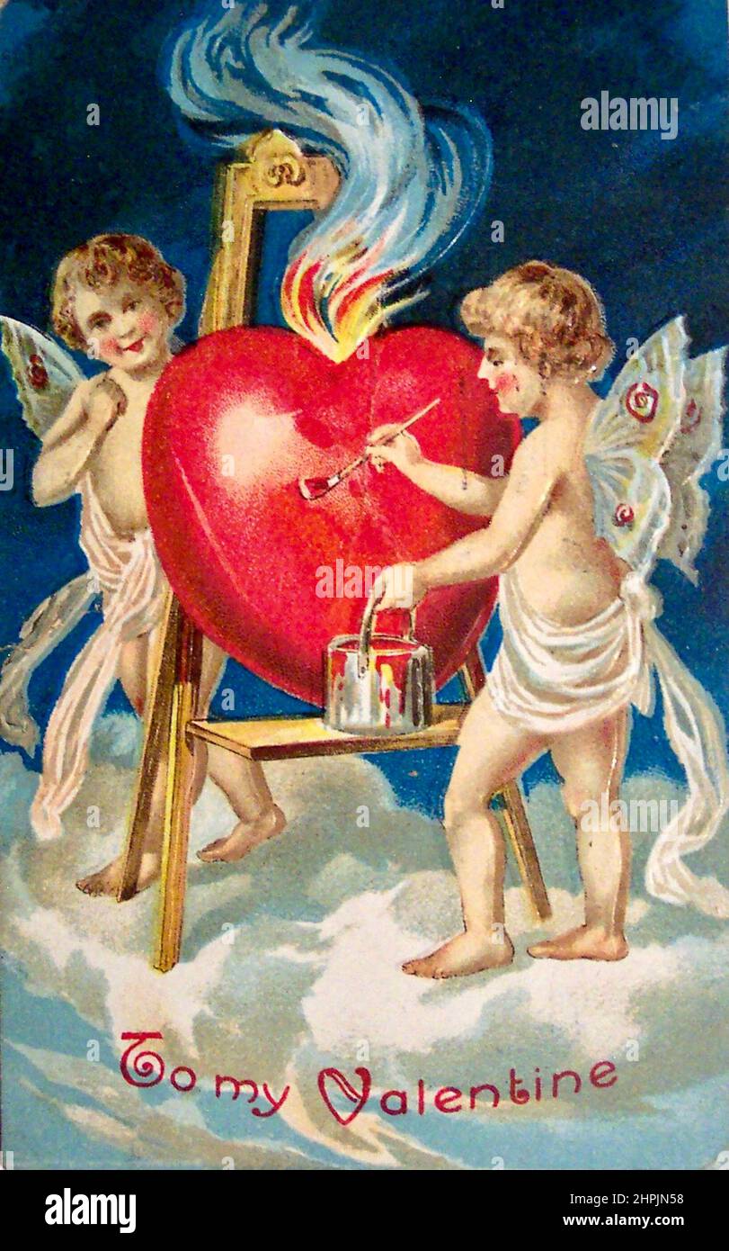 Saint valentine's day painting hi-res stock photography and images - Alamy