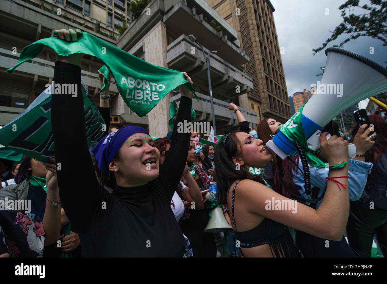 Pro-choice movements celebrate outside in support of the ...