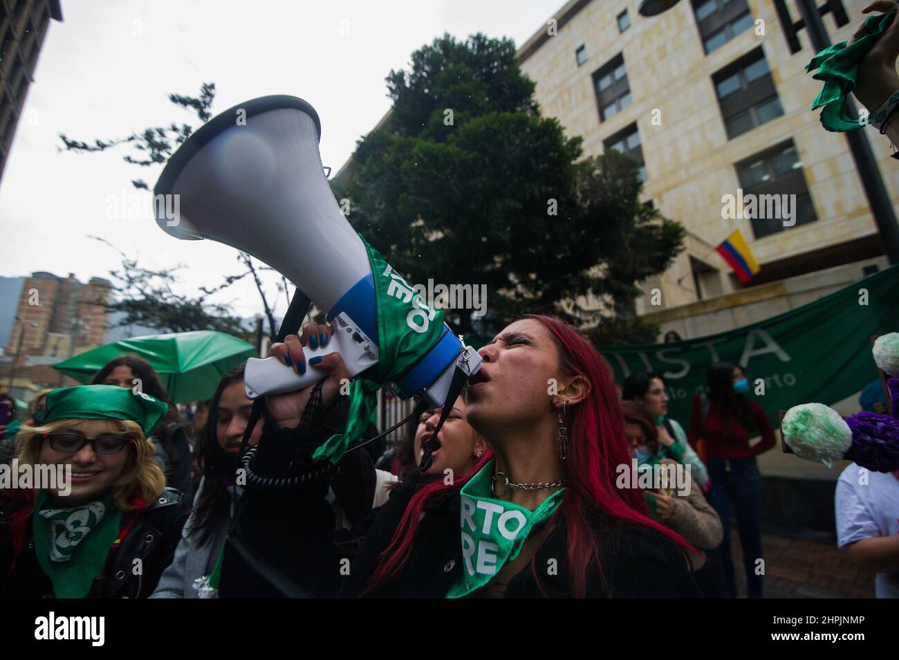 Pro-choice movements celebrate outside in support of the ...