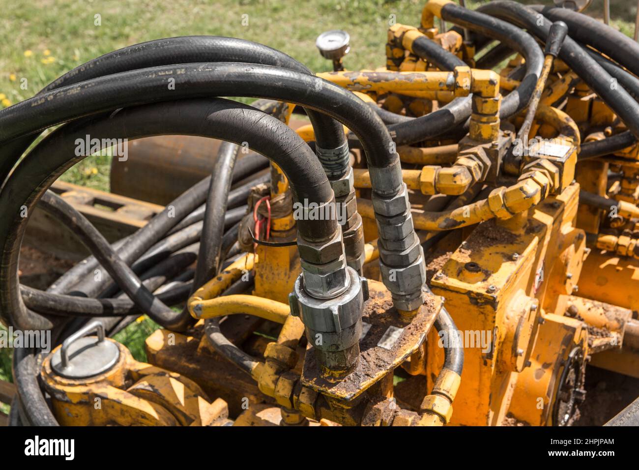 Hydraulic Pressure Hose Cylinder System Connection Tube Connect Pump ...