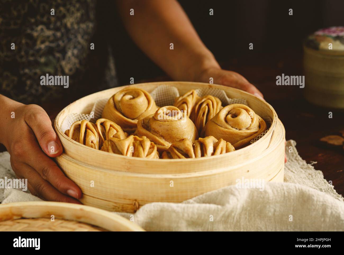 steamed twisted roll Stock Photo - Alamy
