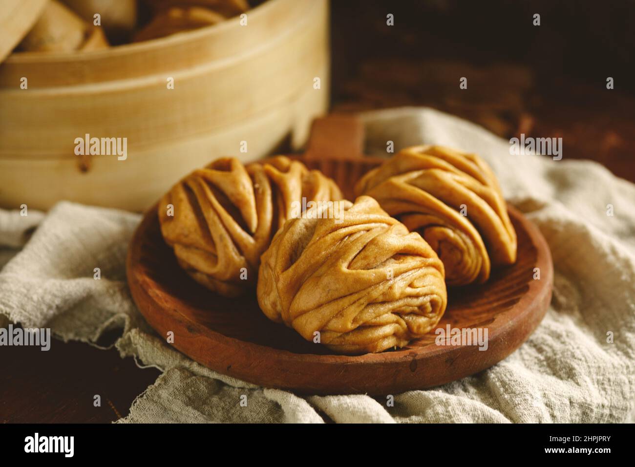 steamed twisted roll Stock Photo - Alamy