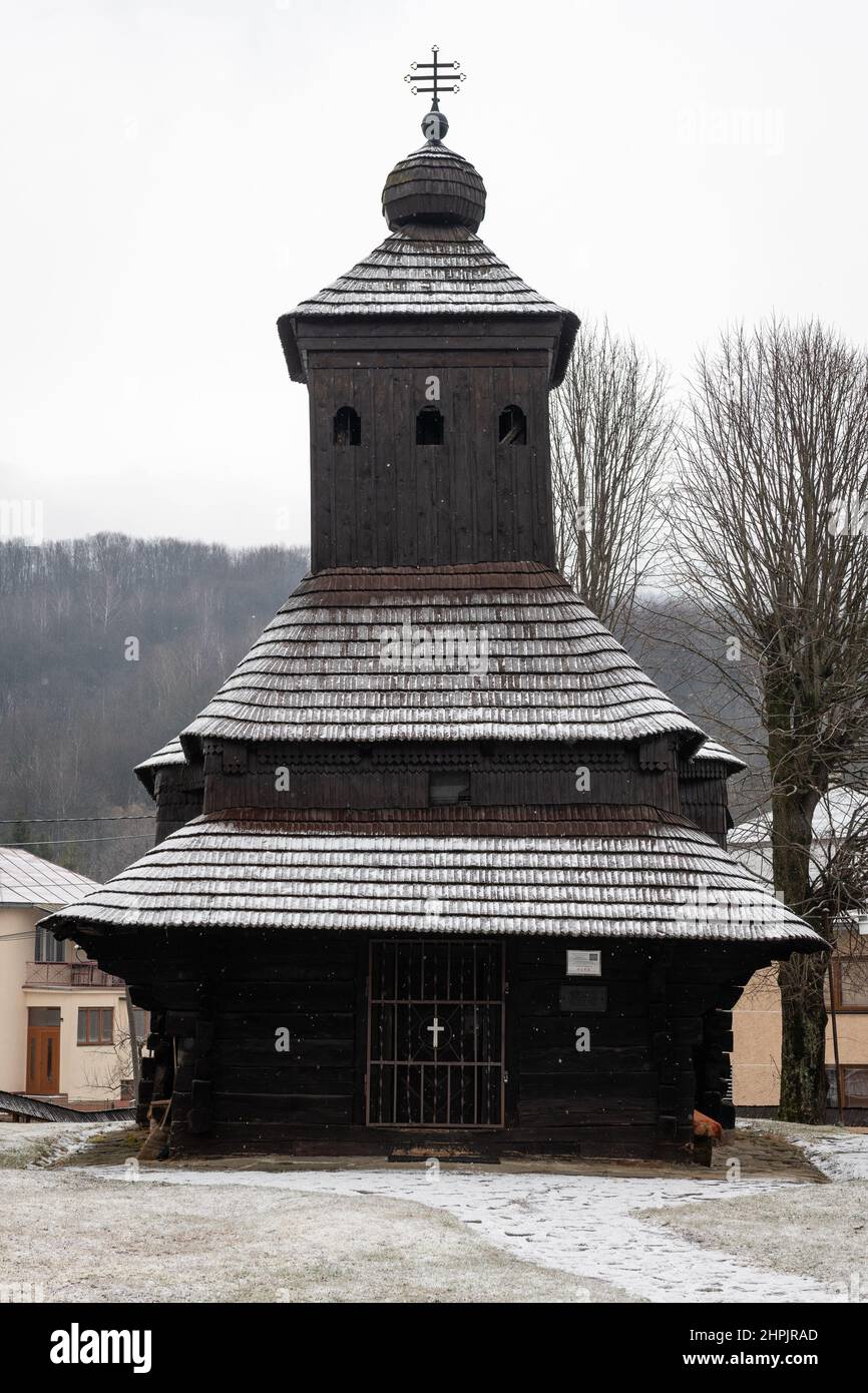 The Greek Catholic wooden church of St Michael the Archangel in Ulicske ...