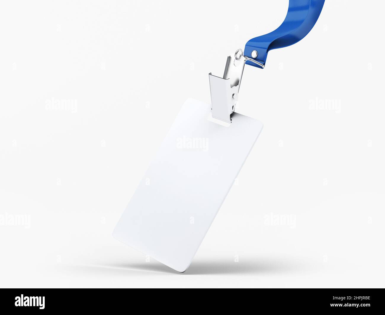 Lanyard Name Badge Tag Mockup 3D Rendering. On White Background Stock ...