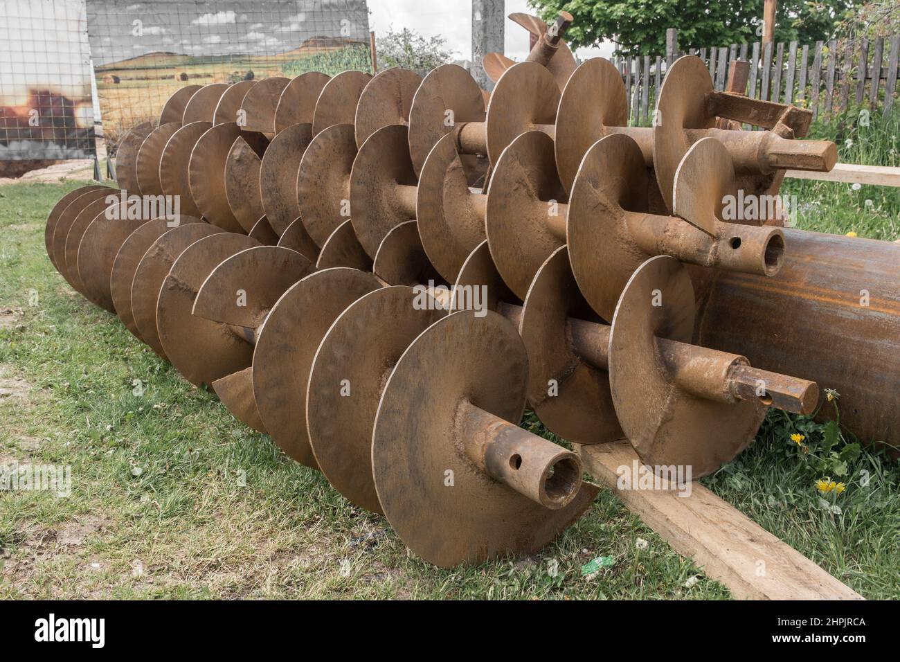 Huge heavy industrial drilling tools and drill equipment for drilling ...