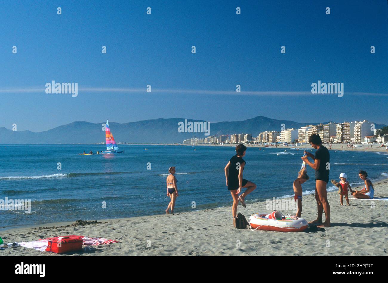 france pyrenees orientales beach canet plage holidays Stock Photo - Alamy