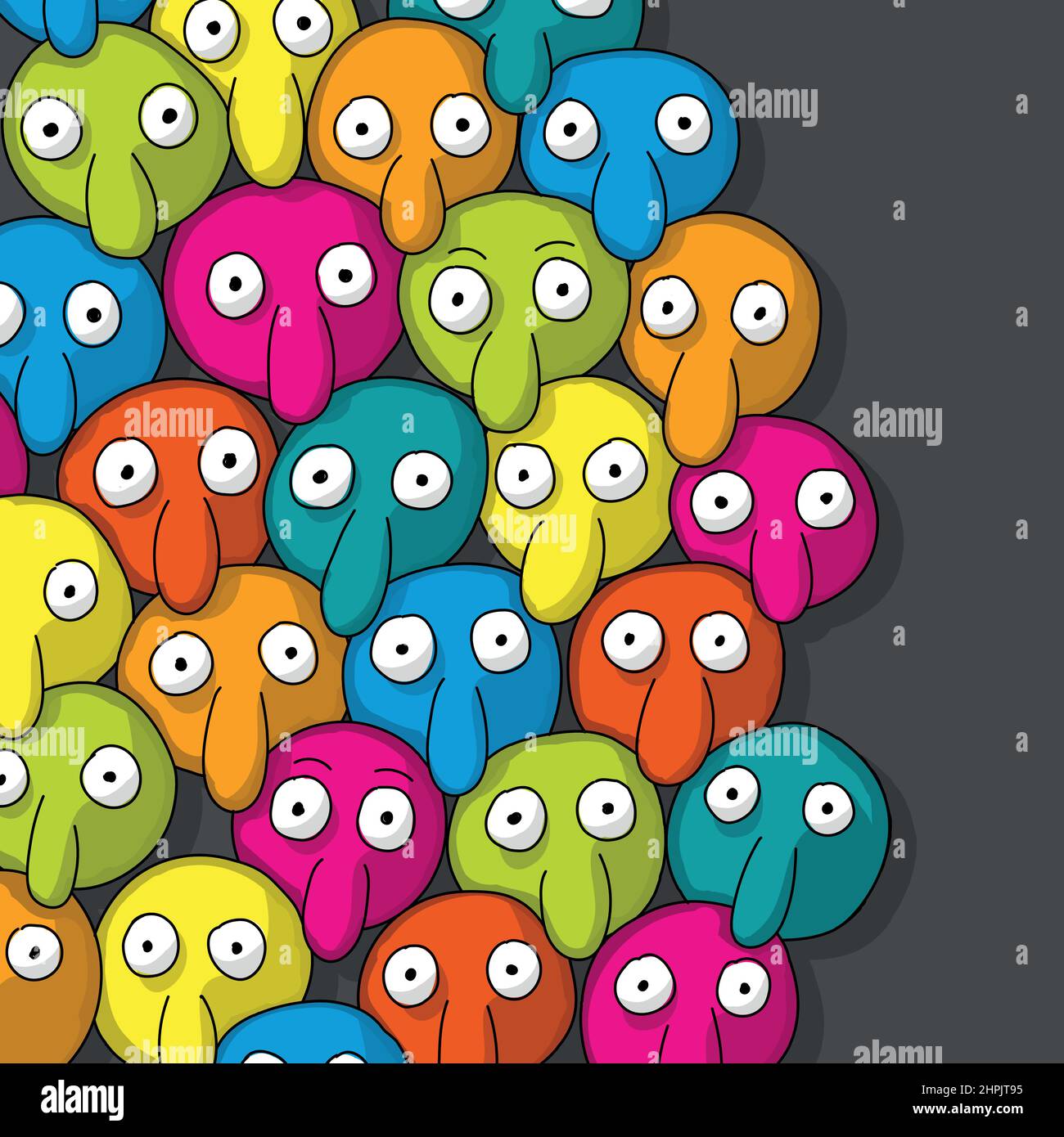 Symbolic vector graphic illustration about social relations, diversity ...
