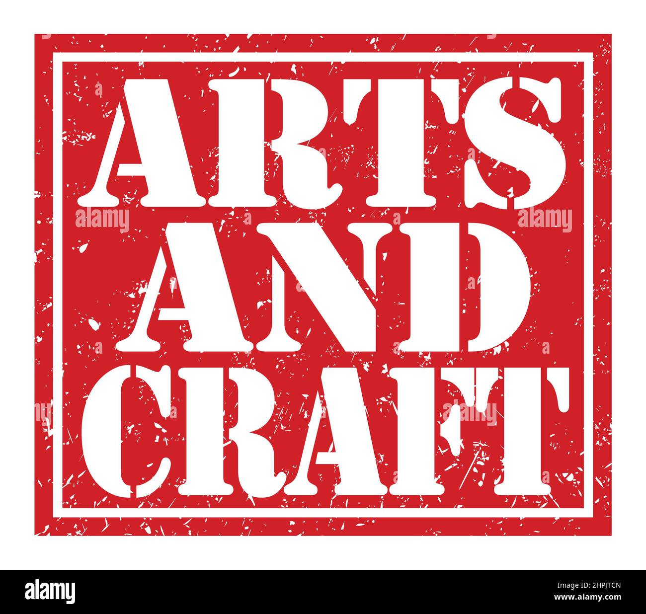 ARTS AND CRAFT, words written on red stamp sign Stock Photo - Alamy