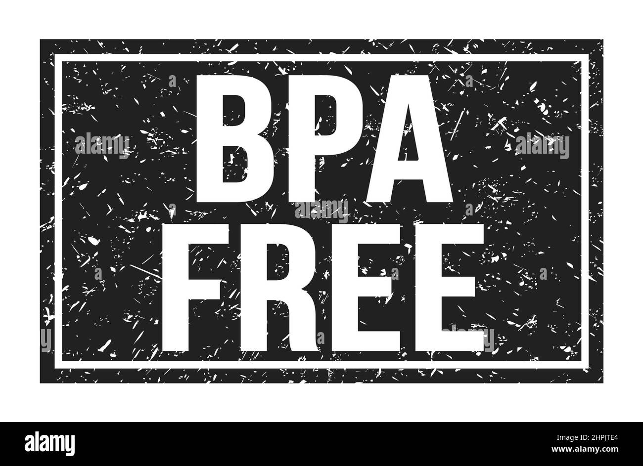 BPA FREE, words written on black rectangle stamp sign Stock Photo - Alamy