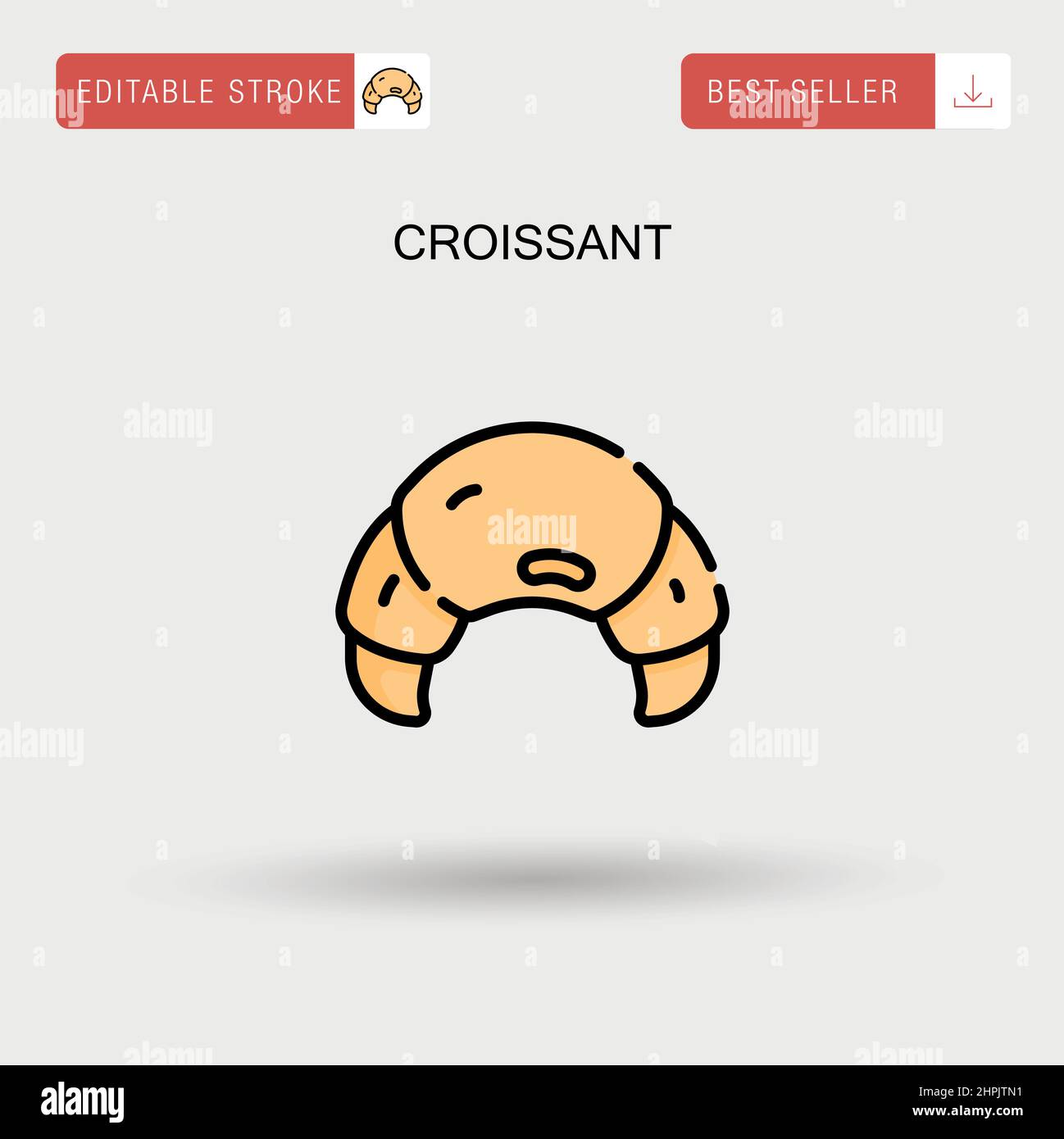 Croissant icon hi-res stock photography and images - Alamy