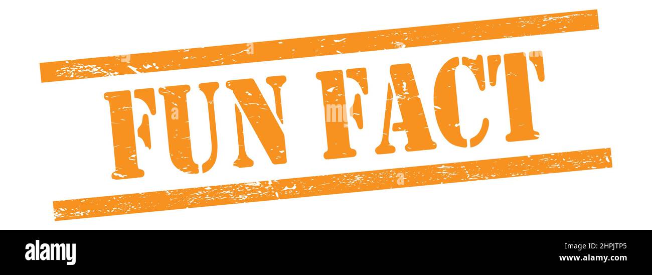 FUN FACT text on orange grungy vintage rubber stamp Stock Photo - Alamy