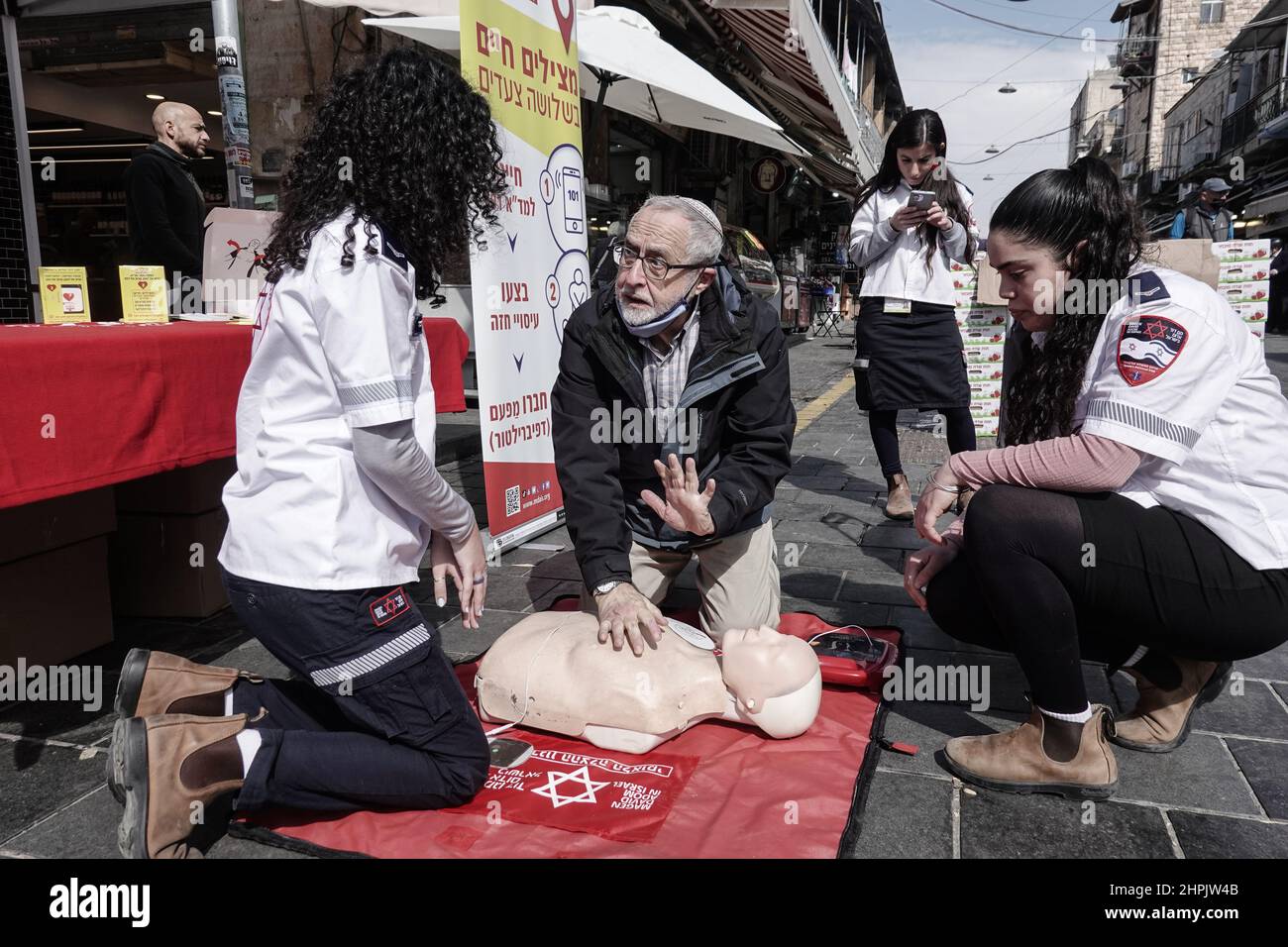 Jerusalem, Israel. 22nd Feb, 2022. Paramedics of Magen David Adom ...