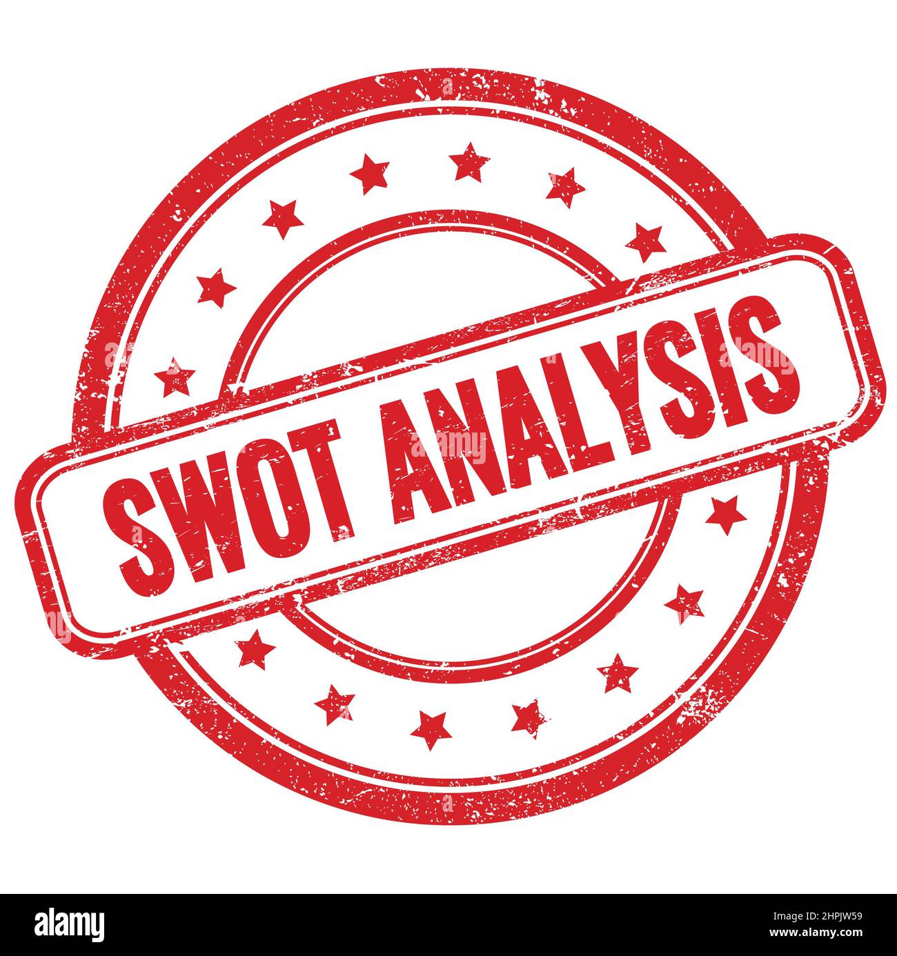 SWOT ANALYSIS text on red vintage grungy round rubber stamp Stock Photo ...