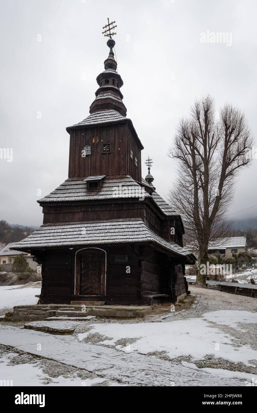 The Greek Catholic wooden church of St Michael the Archangel in Rusky ...