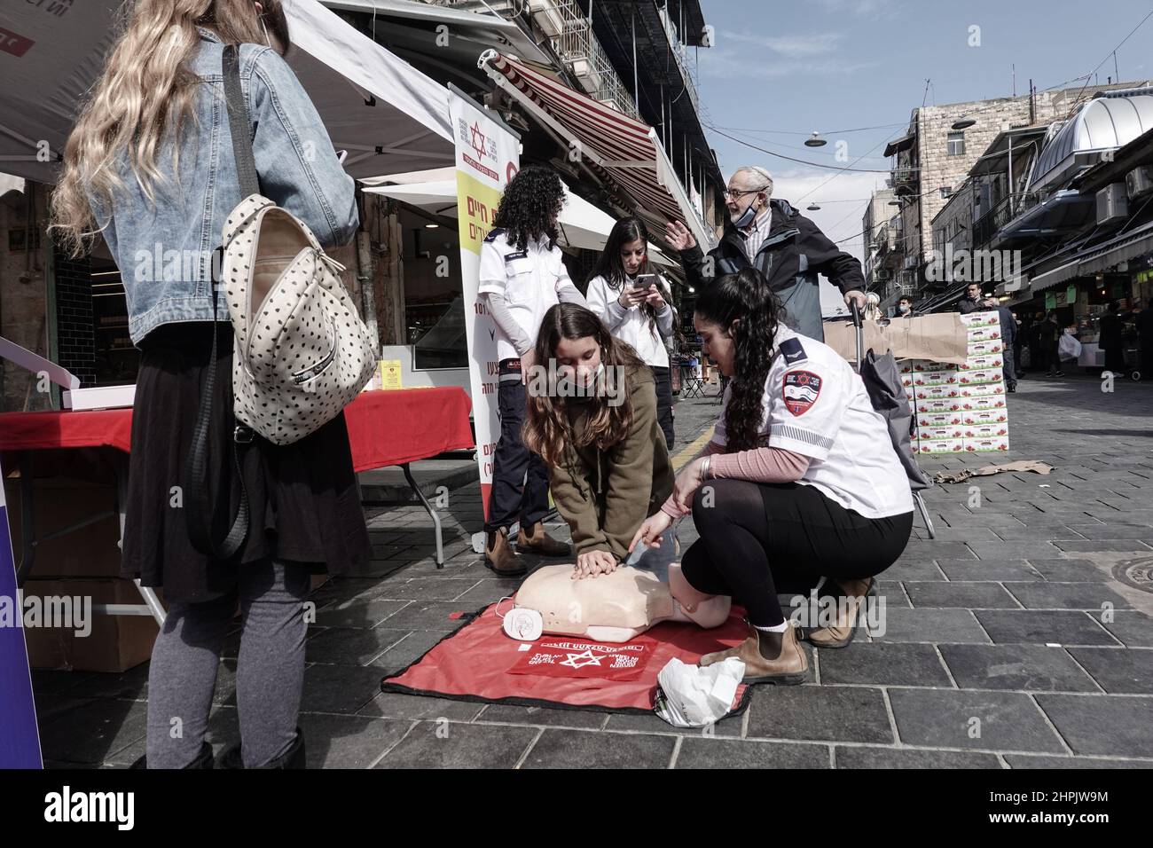 Jerusalem, Israel. 22nd Feb, 2022. Paramedics of Magen David Adom ...