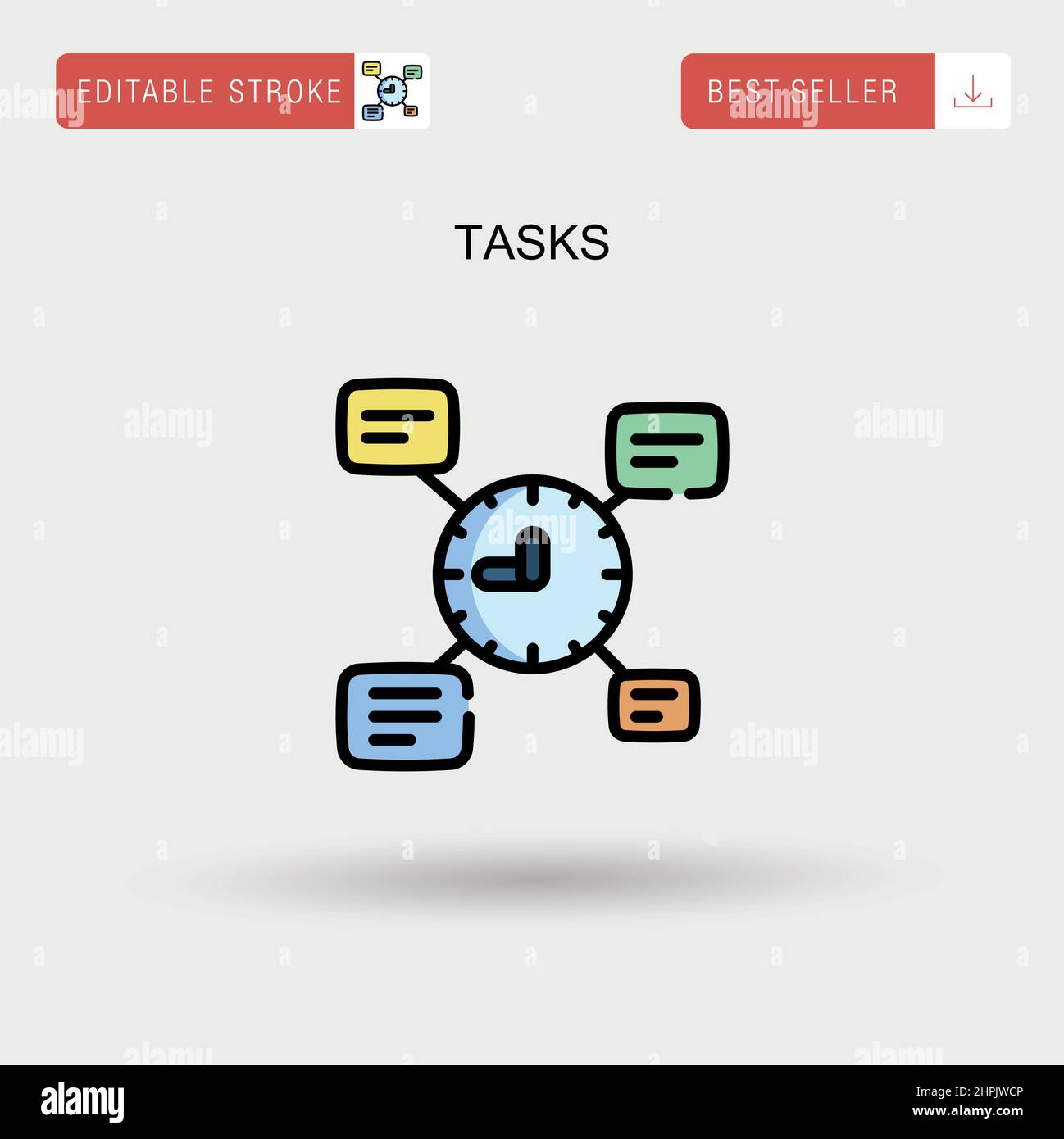 Tasks Simple vector icon Stock Vector Image & Art - Alamy