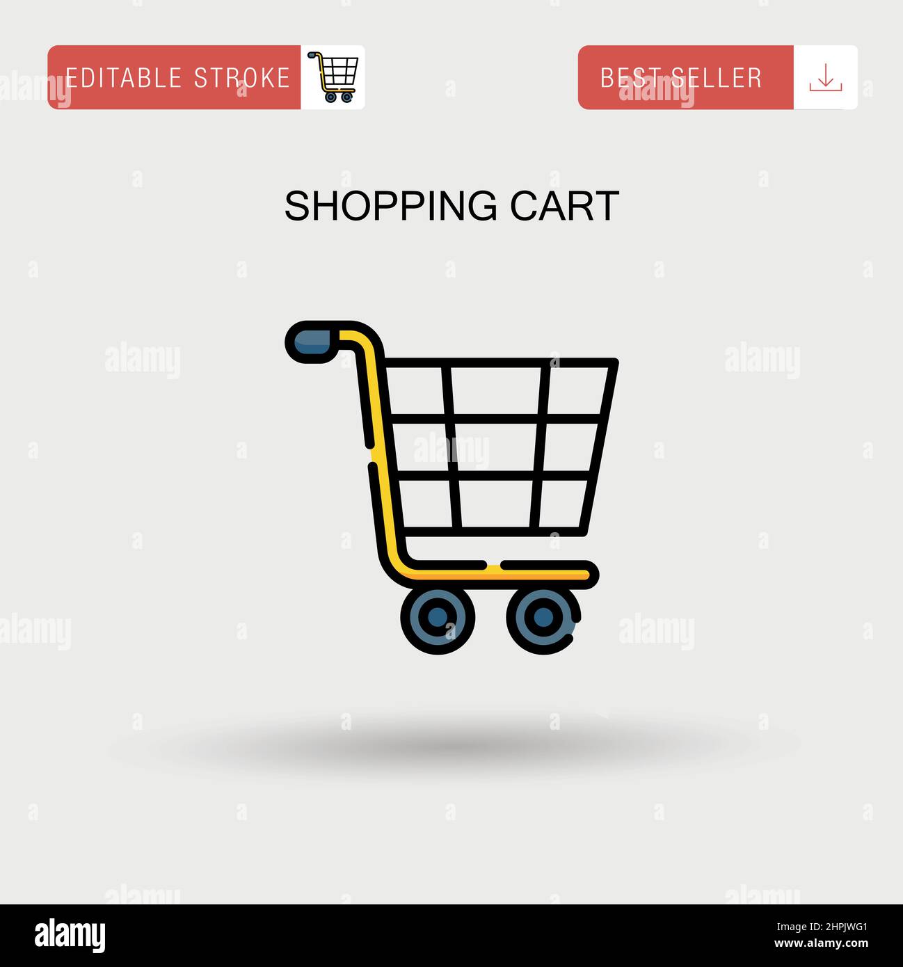 Shopping cart Simple vector icon Stock Vector Image & Art - Alamy