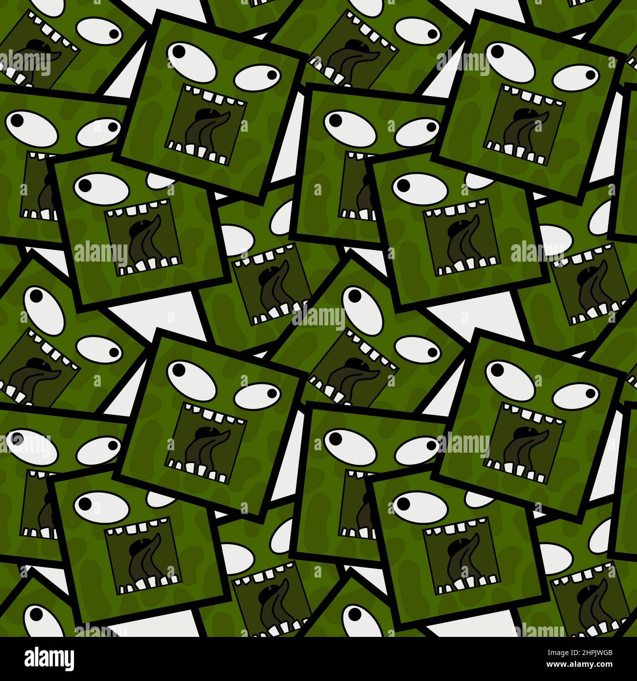 Kids seamless cute monster alien pattern for fabrics and packaging and ...