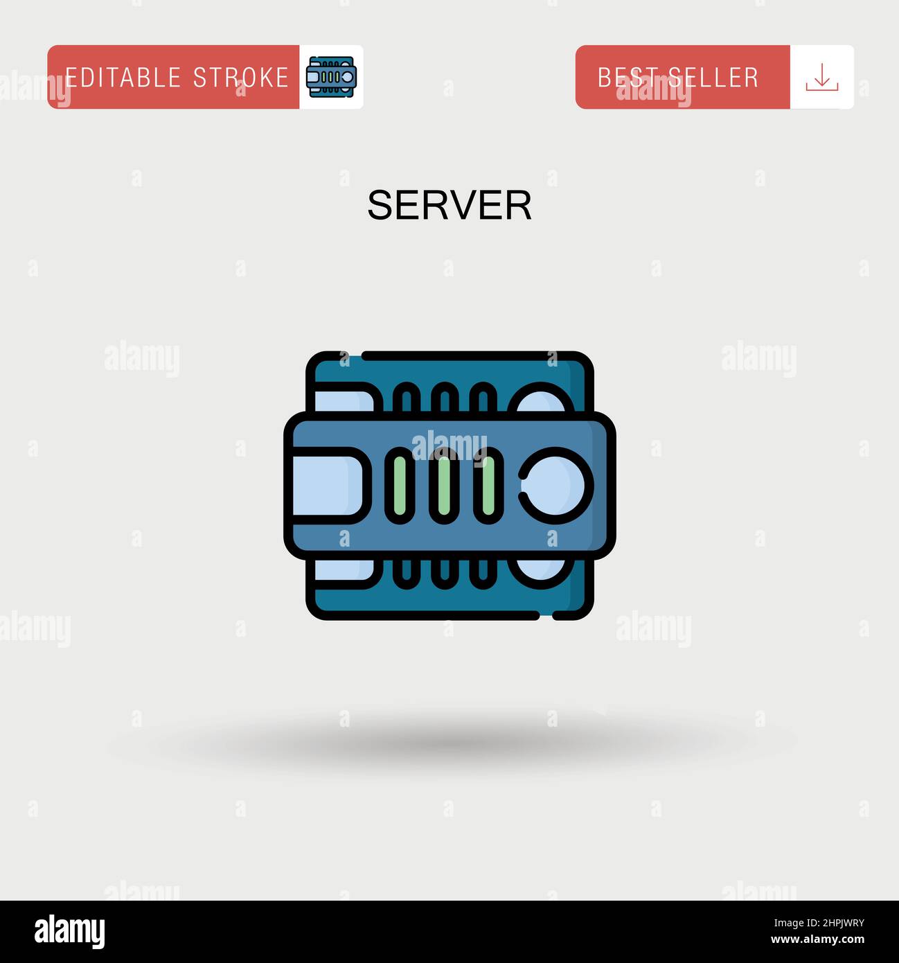 Server Simple vector icon Stock Vector Image & Art - Alamy