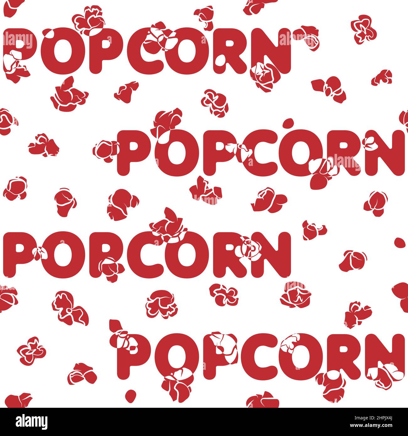 Seamless pattern with popcorn. Vector background Stock Vector Image ...