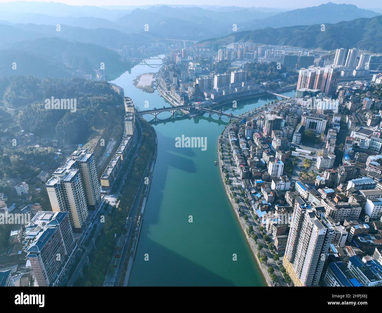 Guizhou jin screen county: beautiful livable appropriate swim Stock Photo - Alamy