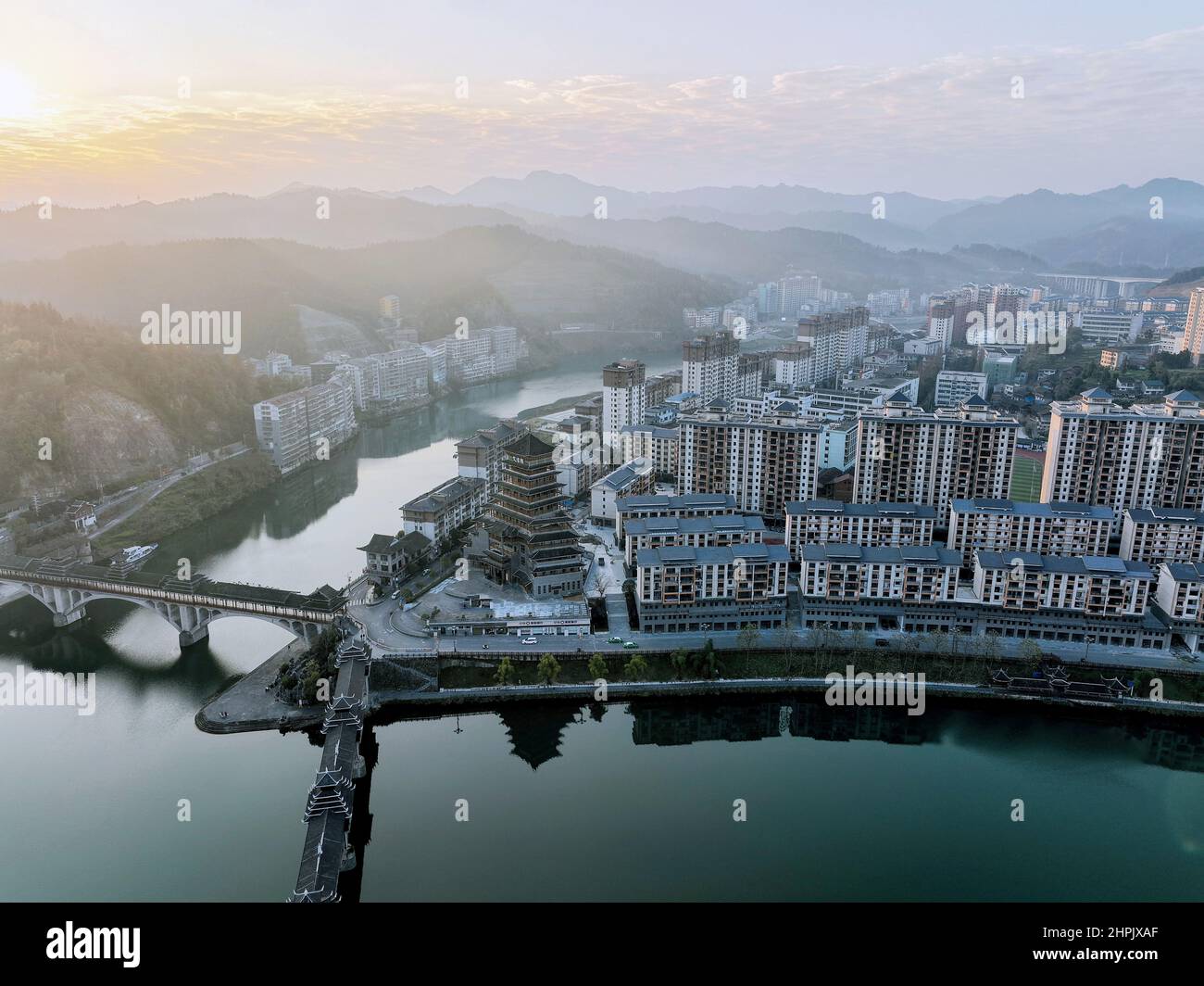 Guizhou jin screen county: beautiful livable appropriate swim Stock Photo - Alamy