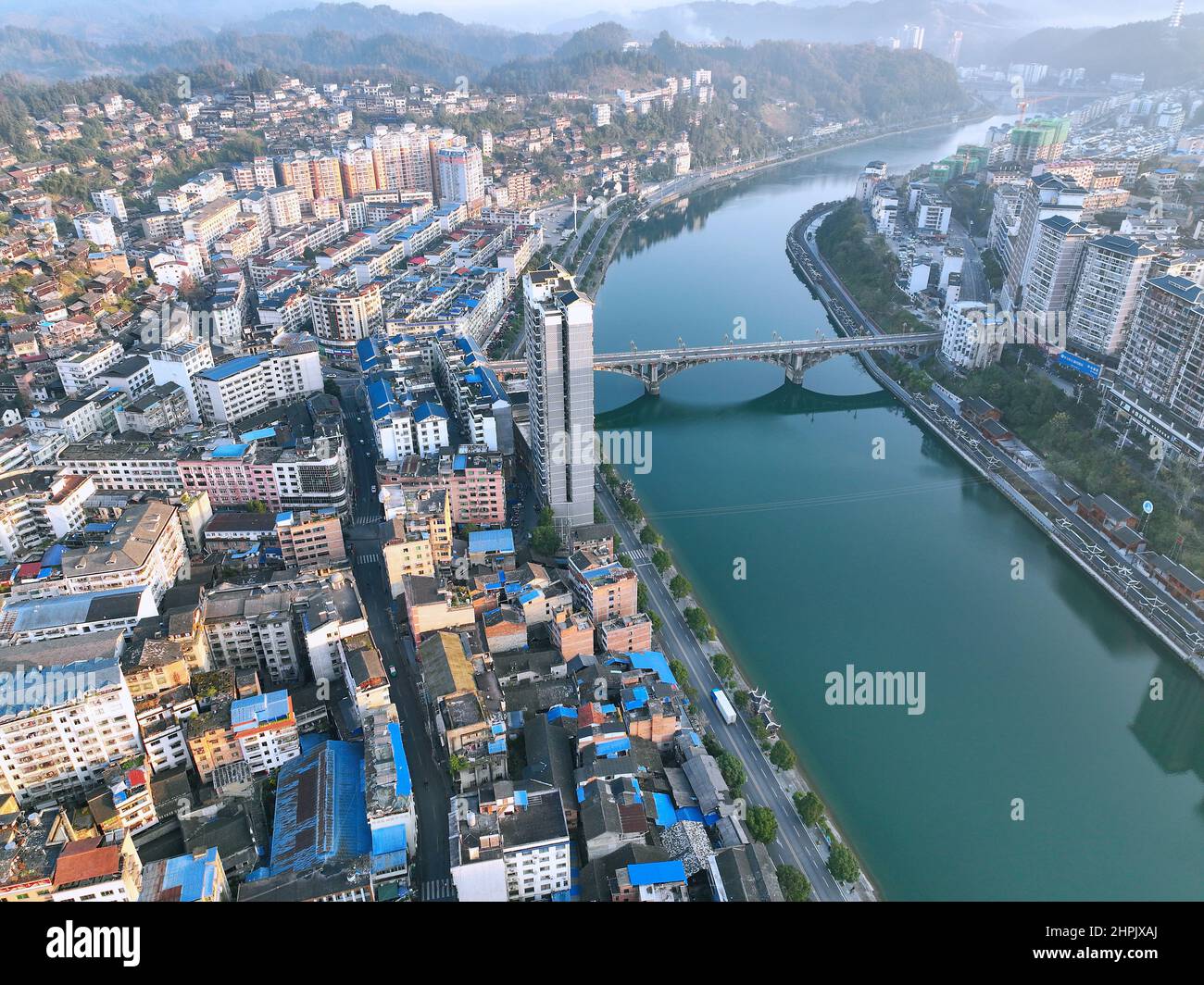 Guizhou jin screen county: beautiful livable appropriate swim Stock Photo - Alamy