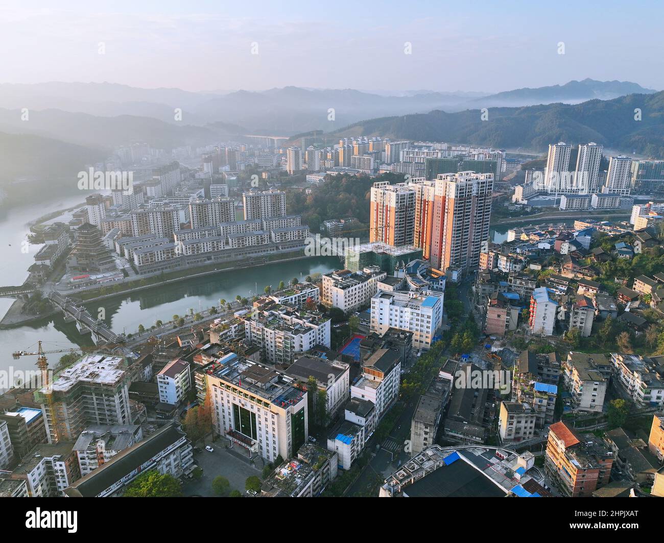 Guizhou jin screen county: beautiful livable appropriate swim Stock Photo - Alamy