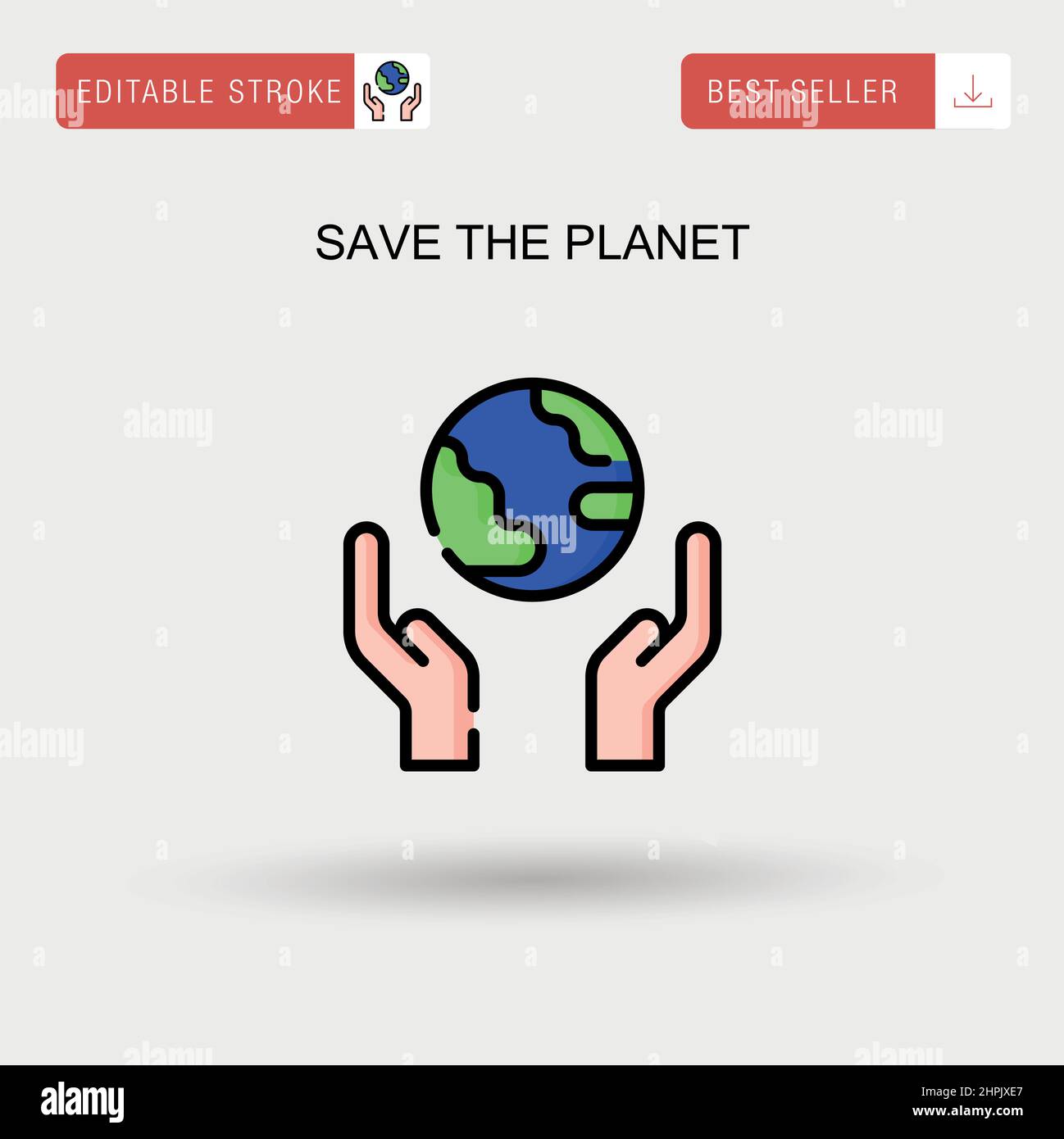 Green planet earth icon Stock Vector Images - Alamy