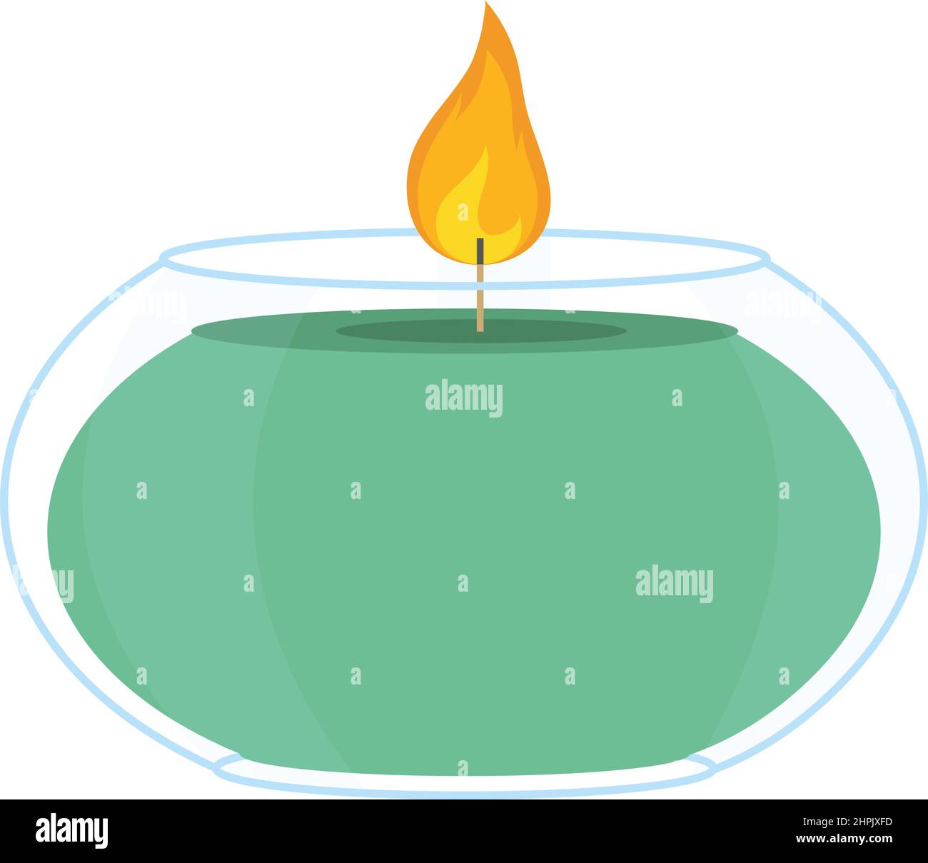 green burning candle Stock Vector Image & Art - Alamy