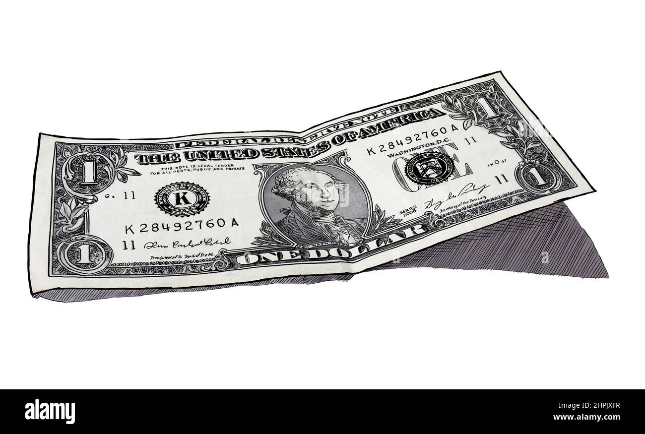 Cartoon money dollar banknote paper hi-res stock photography and images ...