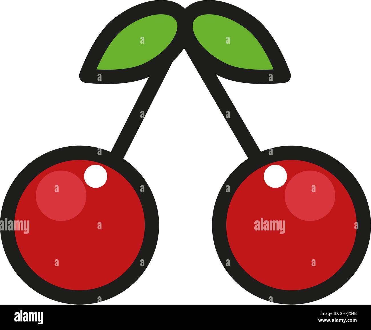 cherry fruit icon Stock Vector Image & Art - Alamy