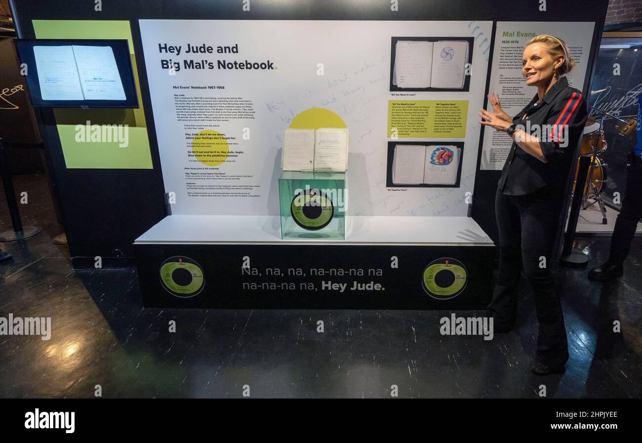 Davinia Taylor next to her prized possession of the personal notebook ...