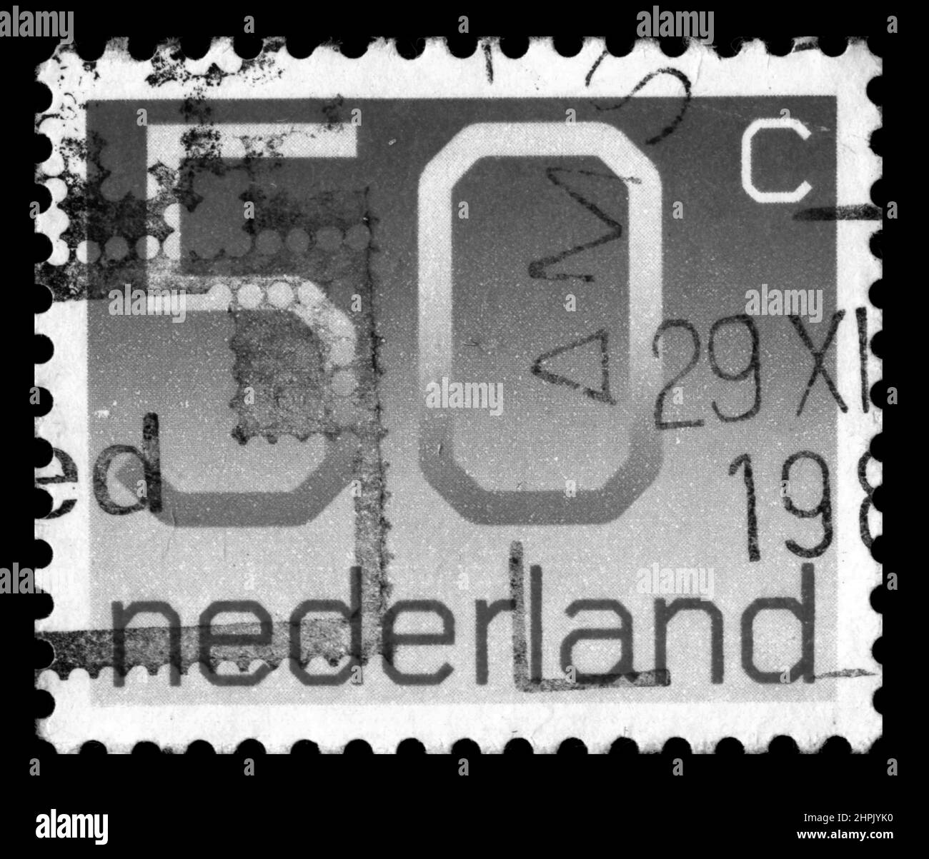 Netherlands postage stamp Black and White Stock Photos & Images - Alamy