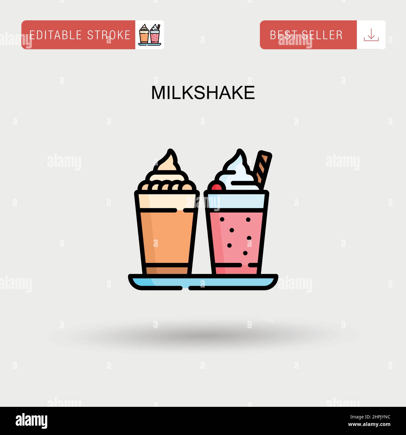 Milkshake icon hi-res stock photography and images - Alamy