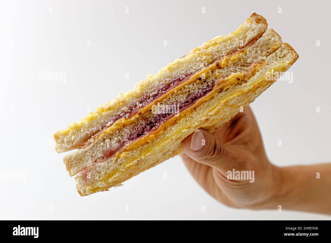 Monte Cristo Sandwich on a white background Stock Photo - Alamy
