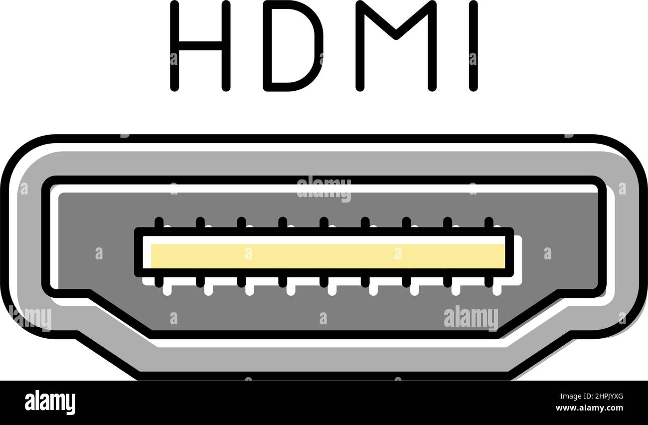 hdmi port color icon vector illustration Stock Vector Image & Art - Alamy