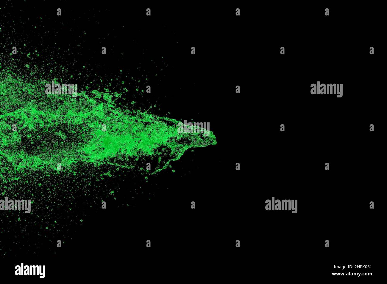 green water splash over black background with copy space Stock Photo ...
