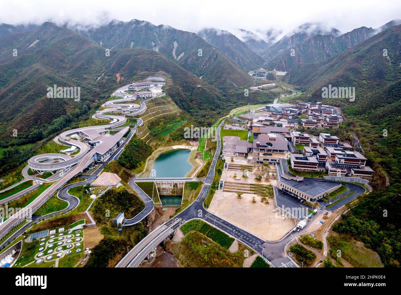 "Yanqing games village" aerial: 2022 Beijing Olympics and the winter ...