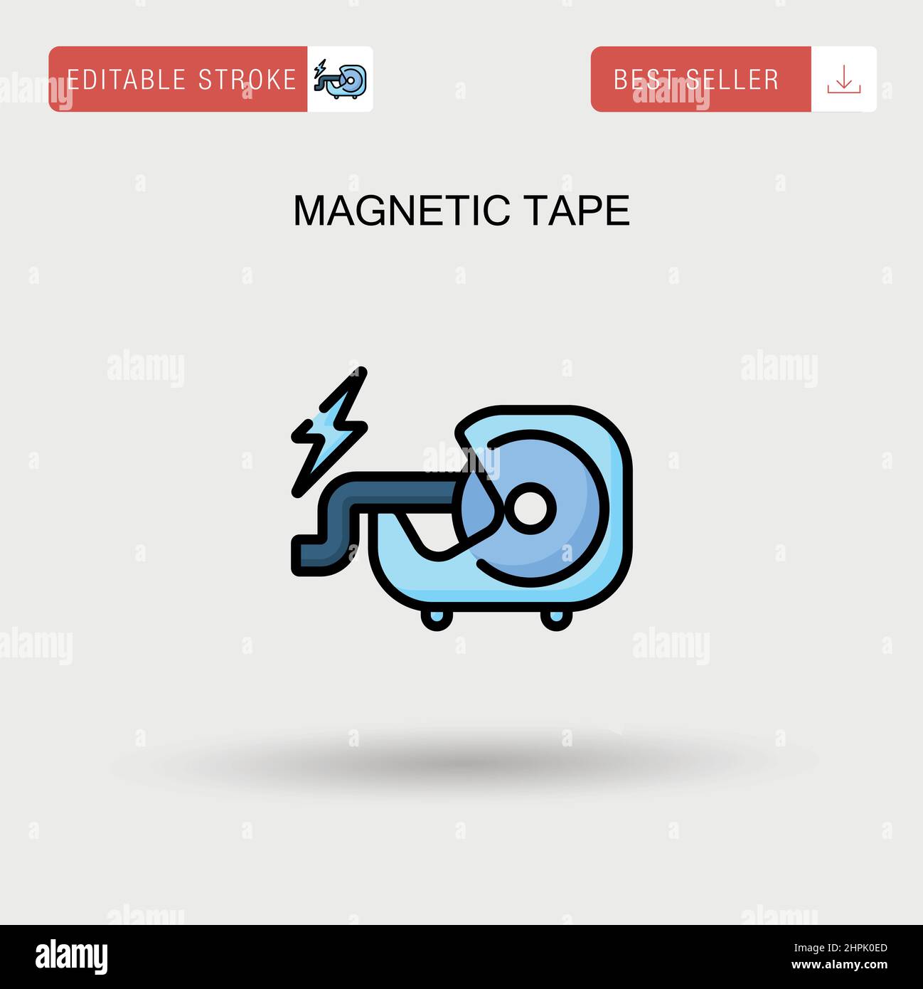 Magnetic tape Simple vector icon Stock Vector Image & Art - Alamy